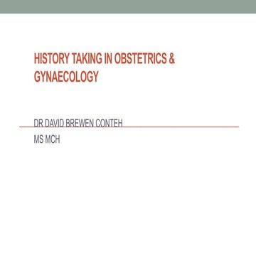 History taking format for gyne | PDF