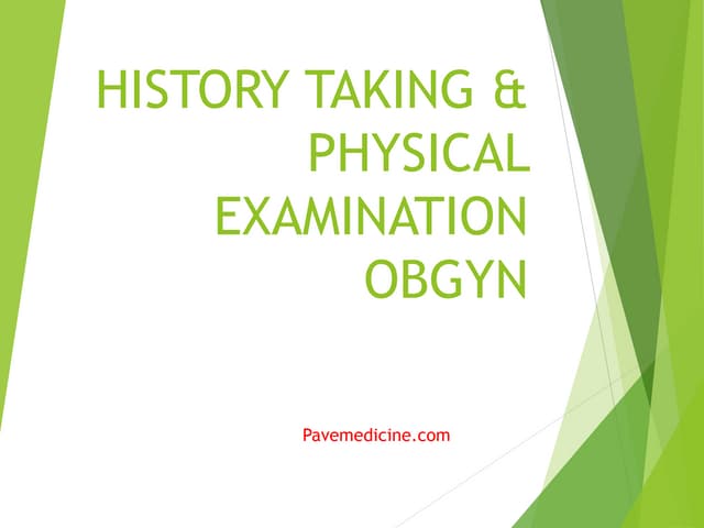 History taking format for gyne | PDF