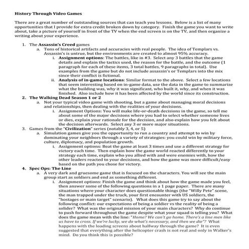 History through video games | PDF | Free Download