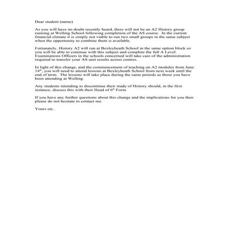 History transfer letter | DOC