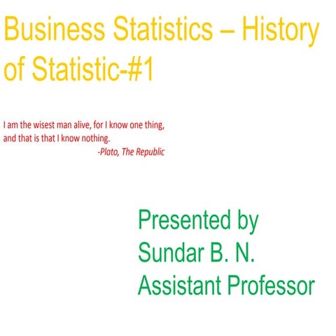 History of statistics #1 | PPTX