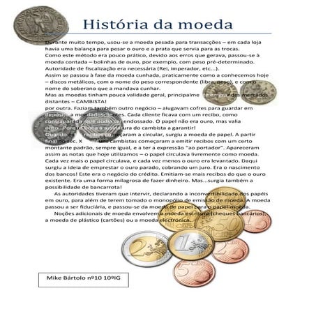 História da moeda | DOCX