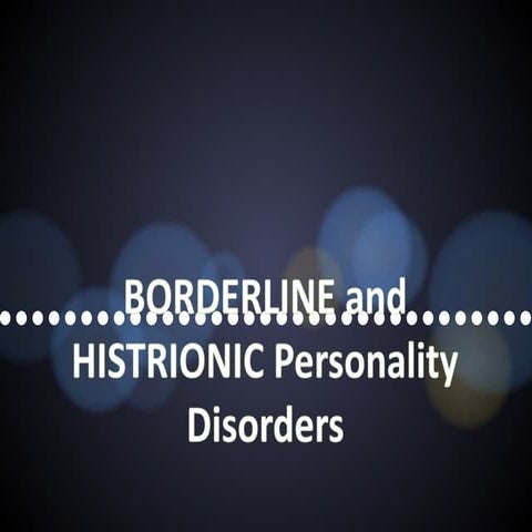 Histrionic Personality Disorder | PPTX