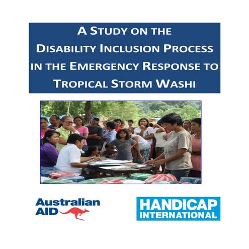 Handicap International: Study on Disability Inclusion in Emergency ...
