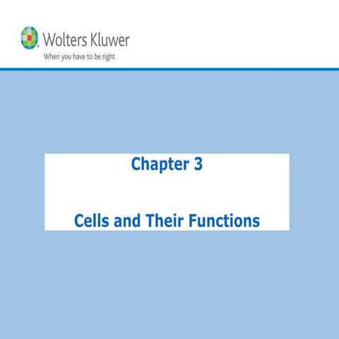 03 [chapter 3 the cellular level of organization] | PPT