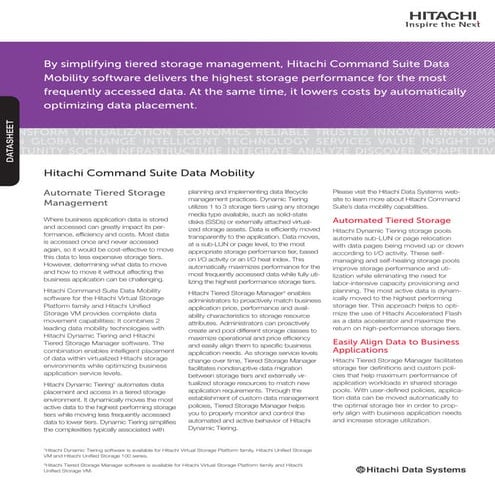 Hitachi command-suite-data-mobility-datasheet | PDF | Computer Software and Applications | Computing