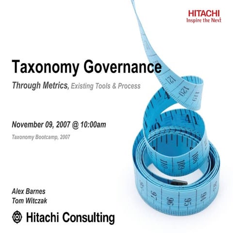 Taxonomy Governance Through Metrics | PDF