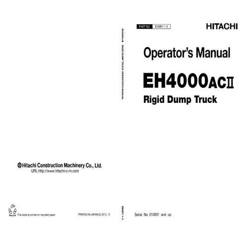 Hitachi EH4000AC II Rigid Dump Truck operator’s manual.pdf