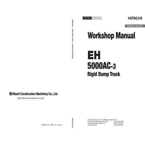 Hitachi EH5000AC-3 Rigid Dump Truck (Haul Truck) Service Repair Manual.pdf