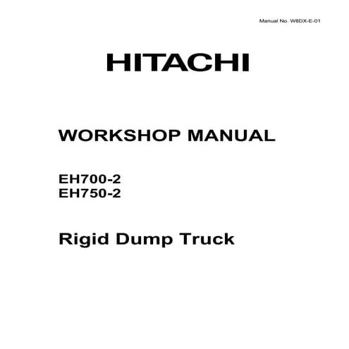 Hitachi EH5000 Rigid Frame Truck Service Repair Manual.pdf
