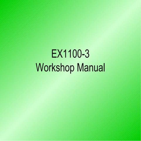 Hitachi ex1100 3 excavator service repair manual | PDF