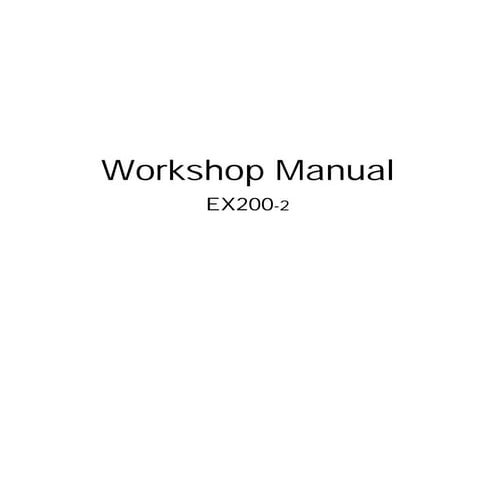 Hitachi EX200-2 Excavator Service Repair Manual.pdf