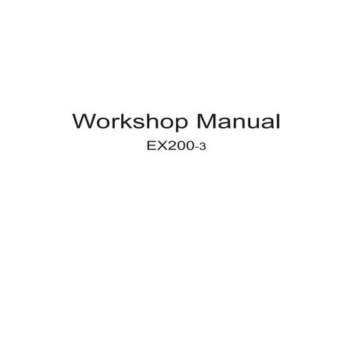 Hitachi EX200-3 Excavator Service Repair Manual.pdf