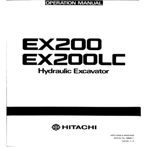Hitachi EX200LC Excavator operator’s manual Serial No. 36846 and up.pdf