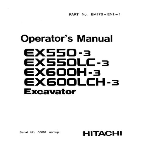 Hitachi EX550-3 Excavator Service Repair Manual Serial No. 06001 and up.pdf