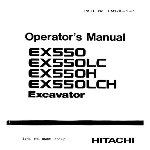 Hitachi EX550H Excavator operator’s manual Serial No. 05001 and up.pdf