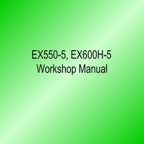 Hitachi ex600 h 5 excavator service repair manual | PDF