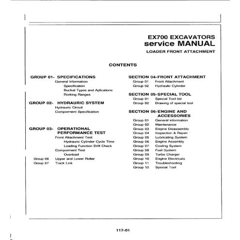 Hitachi EX700 Excavator Service Repair Manual.pdf