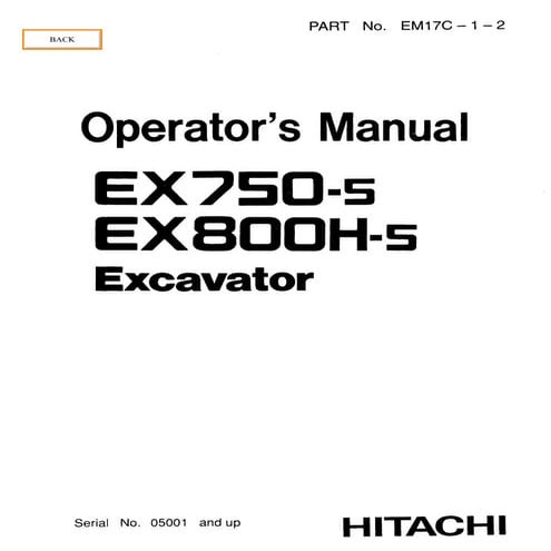 Hitachi EX750-5 Excavator operator’s manual (Serial No. 05001 and up).pdf