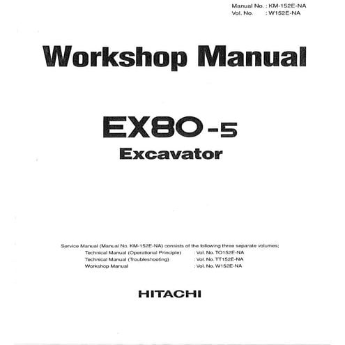 Hitachi UH181 Hydraulic Excavator Service Repair Manual.pdf