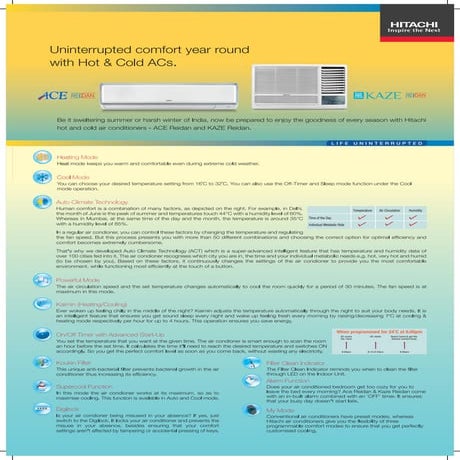 Hitachi Hot and Cold AC | PDF