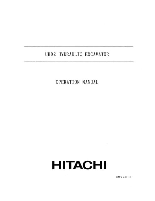 Hitachi EX100M-5 Excavator operator’s manual SN002809 and up.pdf
