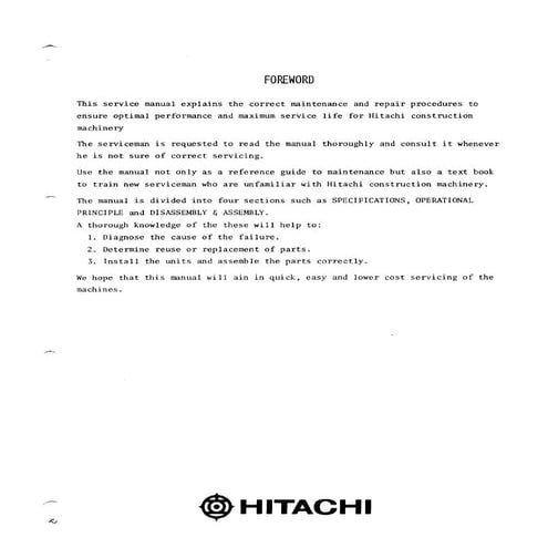 Hitachi UH801 Hydraulic Excavator Service Repair Manual.pdf