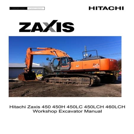 Hitachi zaxis 450 450 h 450lc 450lch 460lch workshop excavator manual | PDF