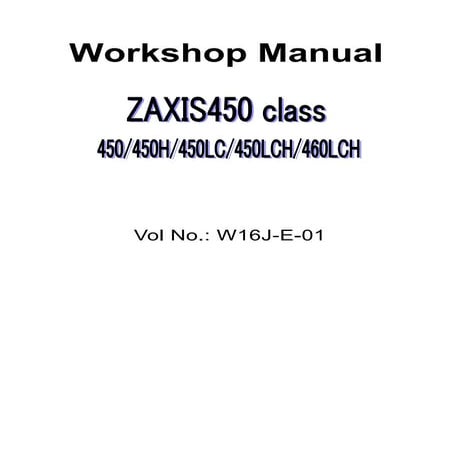 Hitachi zaxis 460 lch excavator service repair manual | PDF