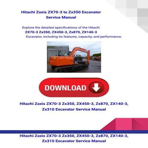 Hitachi Zaxis ZX70-3 to Zx350 Excavator Service Manual.pdf