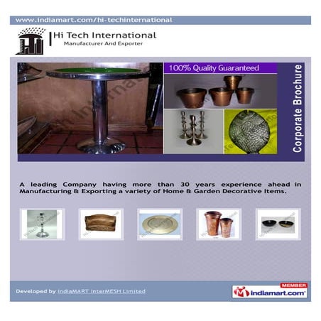 Hi- Tech International, Moradabad, Home & Garden Decorative Items | PDF