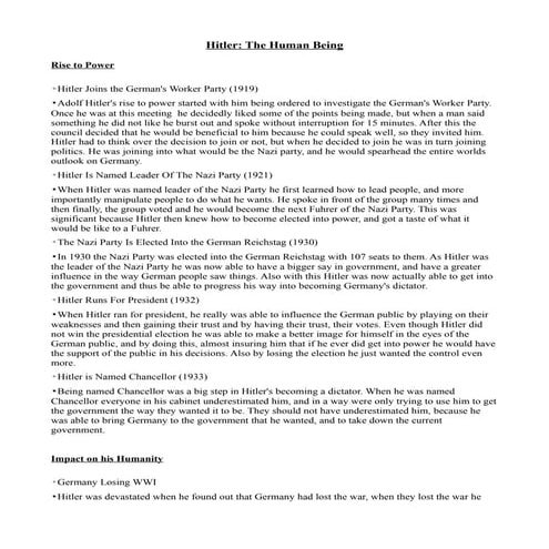 Mysteries and Shadows of Hitler | PPTX