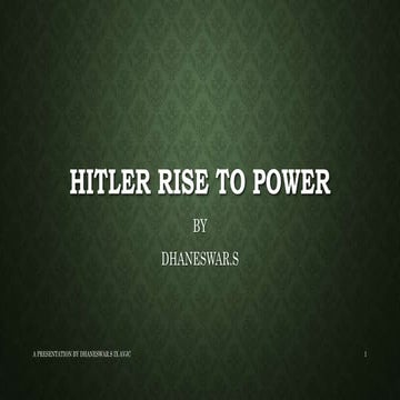 Hitler rise to power | PPTX