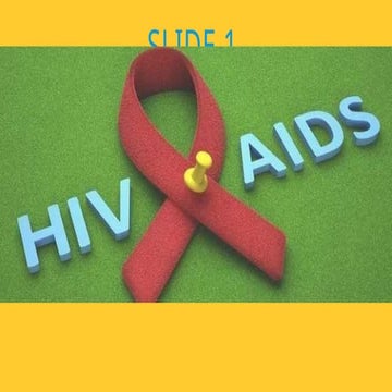 HIV infection in children for nursing students | PPTX