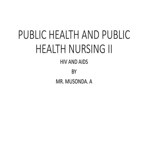 HIV AND AIDS NOTES FOR NURSES STUDY GUIDE | PDF
