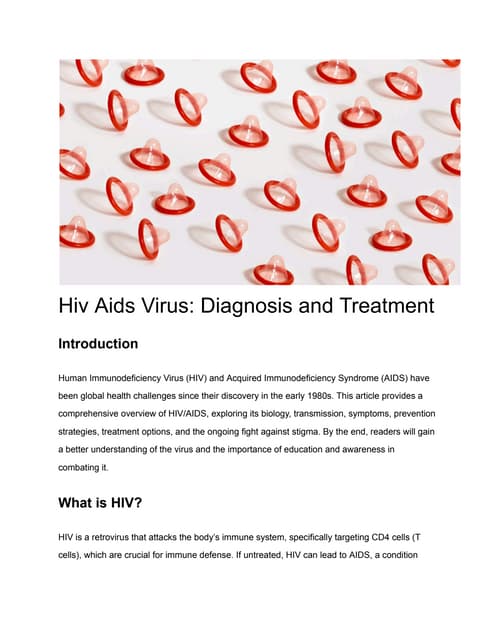 Aids project | DOCX | Infectious Diseases | Diseases and Conditions