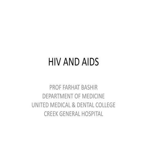 Hiv awareness ppt | PPTX