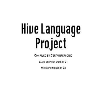 Hive Language Project | PPT