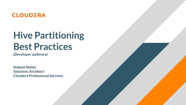 Hive partitioning best practices | PPT Hive partitioning best practices | PPT