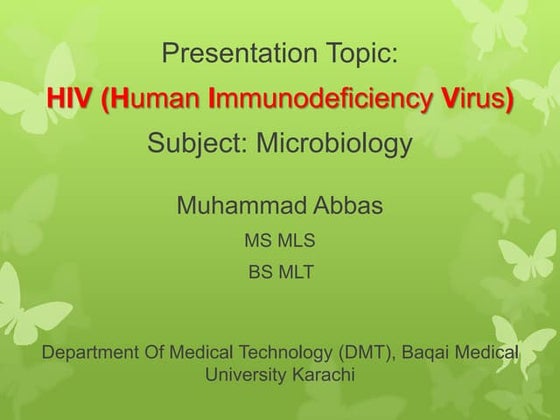 Microbiology of HIV VIRUSES | PPT