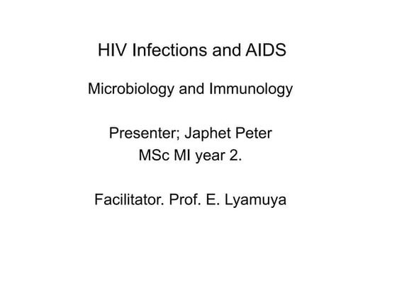 Hiv aids- epidemiology | PPT