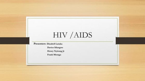 AIDS | PPT | Infectious Diseases | Diseases and Conditions