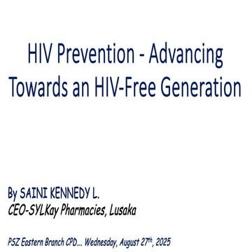 HIV Prevention - Advancing Towards an HIV-Free Generation.. [Auto-saved ...