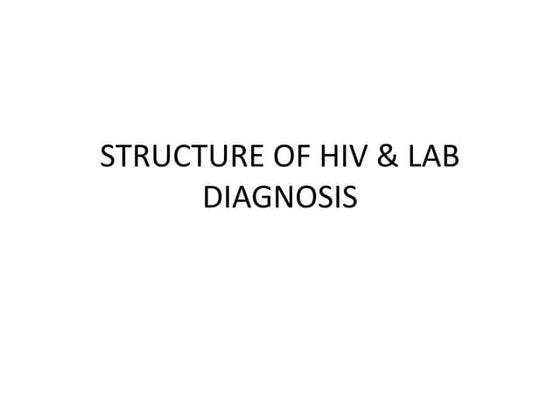Laboratory diagnosis of HIV | PPT