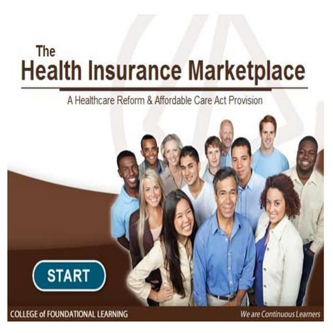 Health Insurance Marketplace e-learning course | PPTX | Education