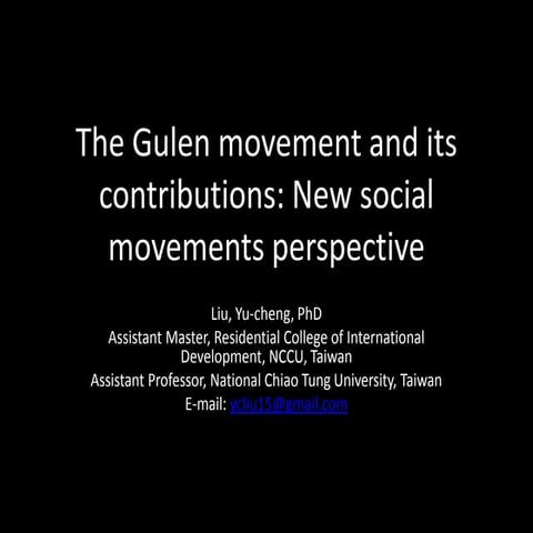 The Gulen movement and its contributions: New social movements ...
