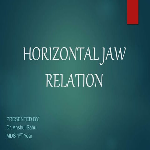 Horizontal Jaw Relation | PPTX