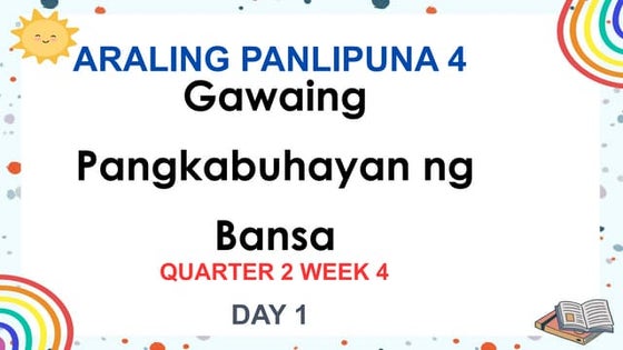 Ang Mga Sektor ng Agrikultura, paghahalaman, paghahayupan, pangugubat ...