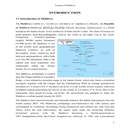 Tourism of Maldives | PDF