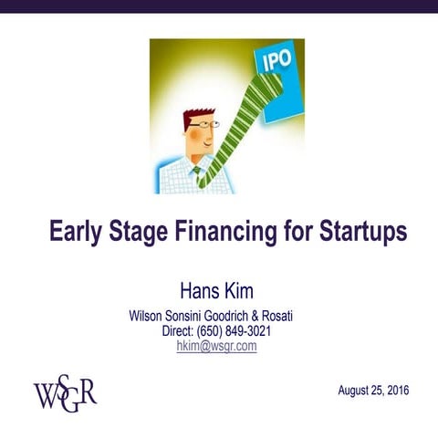 Early Stage Financing for Startups | PDF | Stocks and Bonds | Personal ...